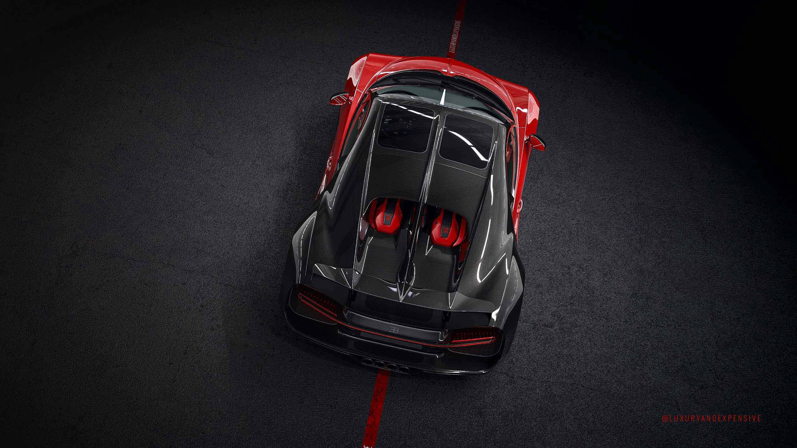 Bugatti Chiron Sport - red - 600 km - Sky View Roof