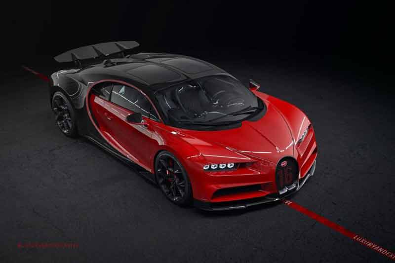 Bugatti Chiron Sport - red - 600 km - Sky View Roof