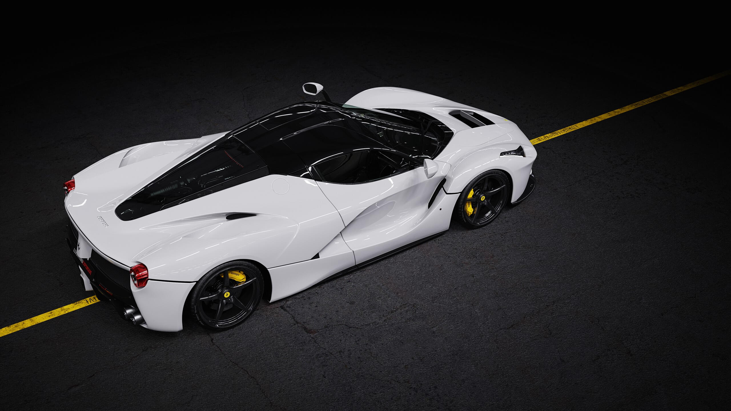 White Ferrari Laferrari